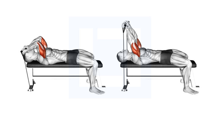 Band Skull Crusher: At-Home Lying Tricep Extension
